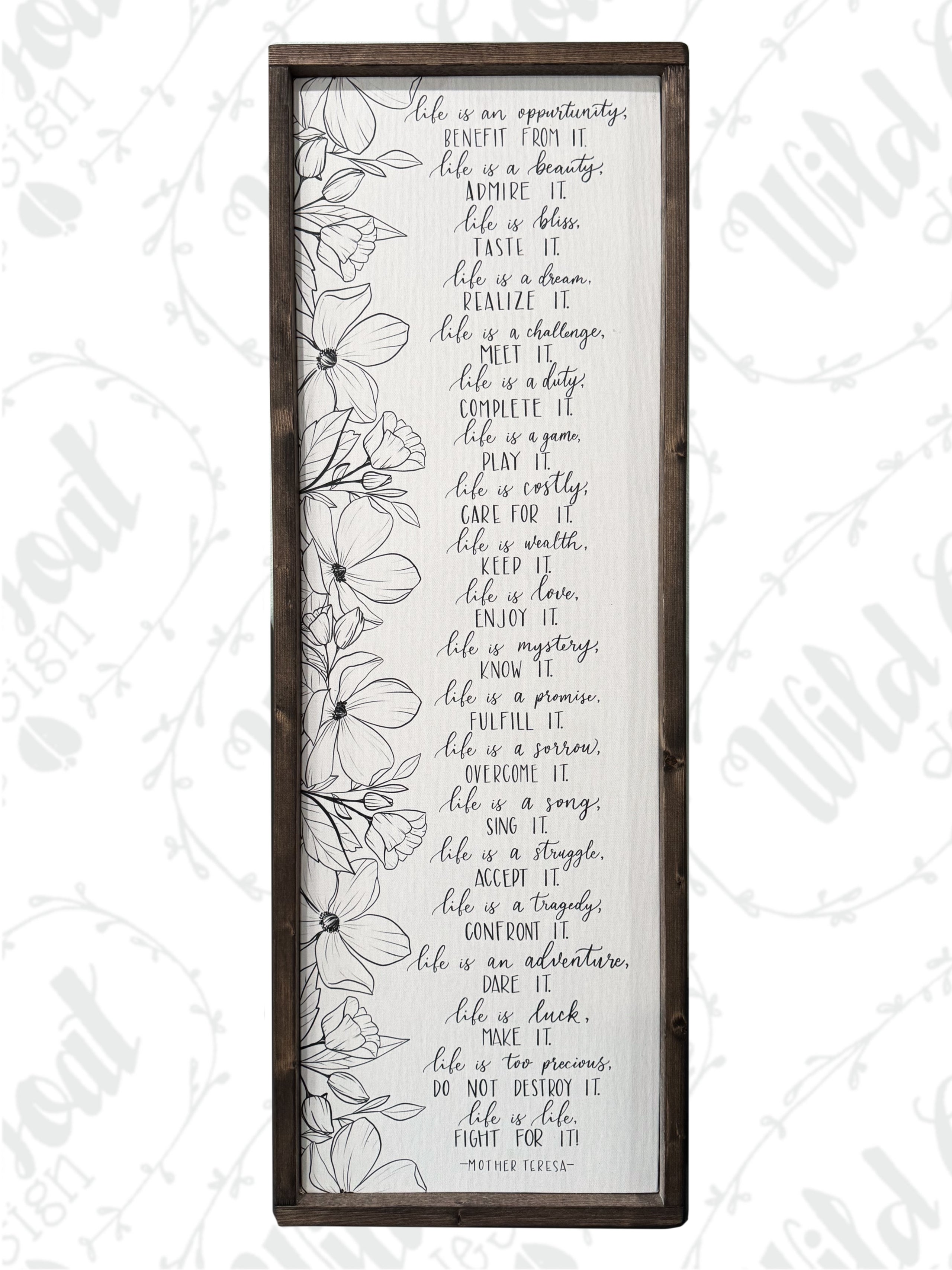 Mother Teresa Poem | Wild Goat Design